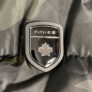 NOIZE Jackets & Coats | Noize Camo Quilted Removable Hoodie Bomber ...